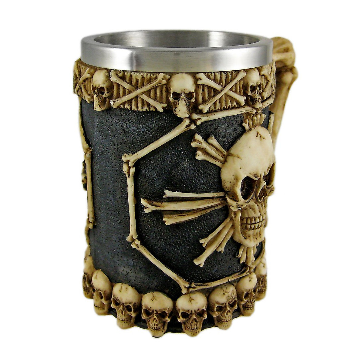 Things2Die4 Human Skeleton Skull Halloween Kitchen Mug Cup with Bone Handle