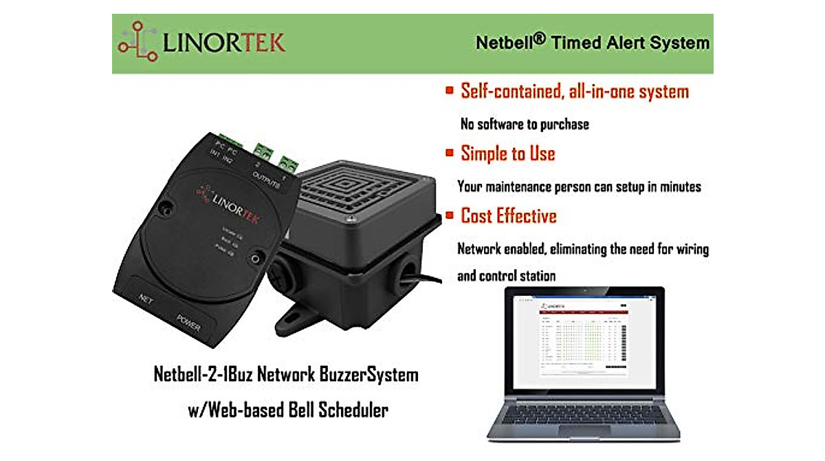 Linortek Netbell-2-1Buz Network Buzzer for Industrial Alerts