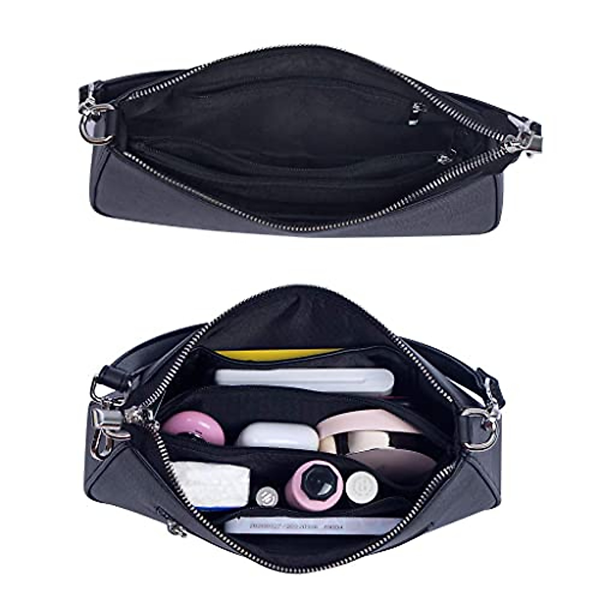 NIUEIMEE ZHOU Small Shoulder bag with 2 Removable Straps Cross Body Clutch Purse Handbag for Women