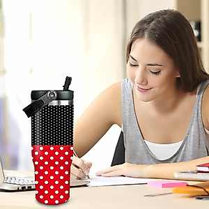 thmasamwr Cute Mouse Tumbler with Lid and Straw, Stainless Steel 30oz Tumbler with Handle, Cartoon Mouse Gifts Coffee Mug Water Bottle Cups for Women and Girls