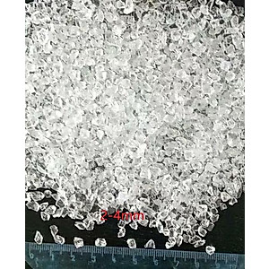 Golden Yellow Smooth Glass Chips Transparent Glitter Glass Broken 3-6mm Grinding Crushed vitreous Glass for Crafts Resin Mold Craft DIY hydroponic Plants Filler Home Nail Decoration(60g)