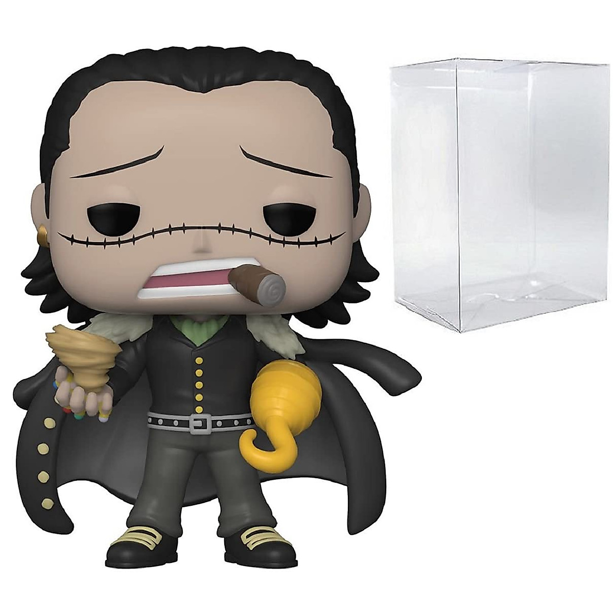 POP One Piece - Crocodile Funko Pop Vinyl Figure (Bundled with Compatible Pop Box Protector Case), Multicolor, 3.75 inches