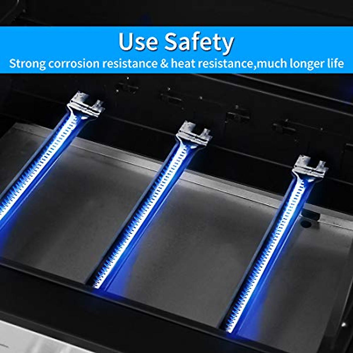 62752 3 Burner Tubes Set for Weber Genesis 300 Series (2011-2016) 19 1/2 inch, Genesis E310 E320 E330 S310 S320 S330 Stainless Steel Gas Grill Burner with Front Control Panel