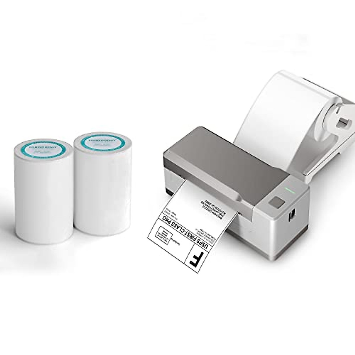Tordorday USB Thermal Label Printer for Shipping Packages, 4x6 Thermal Labels (2 Rolls)