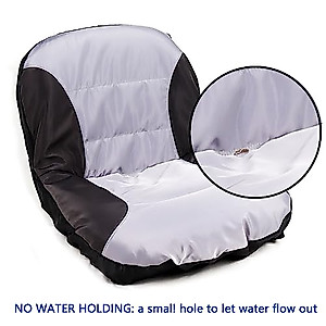 Amzbear Riding Lawn Mower Seat Cover,Waterproof Tractor Seat Cover fits Tractor Seat Backrests 12.5" - 14" H Without Armrests, Approx 18”W (M:12.5" - 14" H Without Armrests)