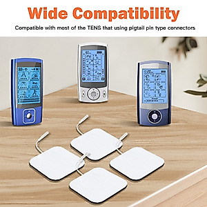 24 Pack 2''x2'' TENS Unit Replacement Pads Reuse More Than 45 Times, Premium Self-Adhesive Electrodes Patches with Non-Irritating Design for Electrotherapy, Compatible with AUVON TENS, TENS 7000 etc