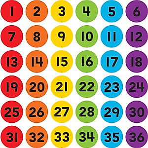 Spot On Floor Markers: Numbers 1-36 - 4" (TCR77512)