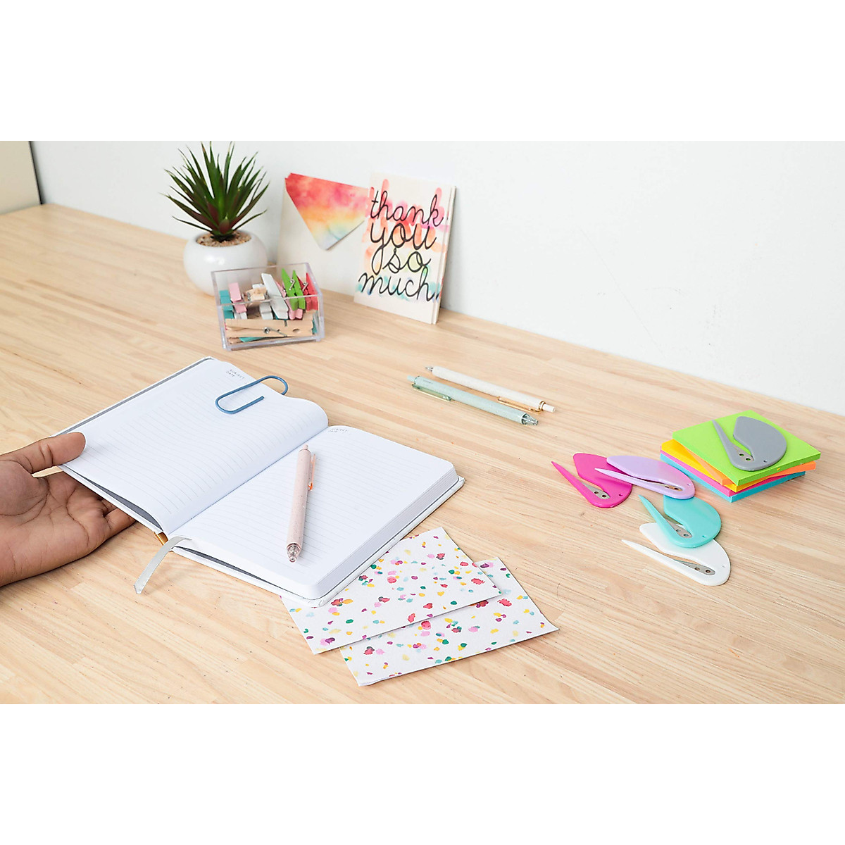 Letter Opener Plastic Razor Blade - Paper Knife Envelope Slitter - 5 Pack Set