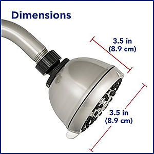 Waterpik XAS-619E PowerPulse Shower Head Brushed Nickel DIY Installation Features Powerful Therapeutic Strength Massage Setting, Easy Clean Anti-Clog Nozzles