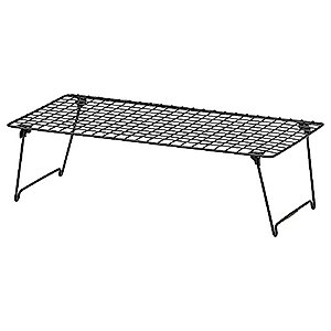 I-K-E-A GREJIG Foldable & Stackable Steel Shoe Rack Mesh Shelf Storage Organizer Stand 22 7/8x10 5/8x6 3/4 inches Black
