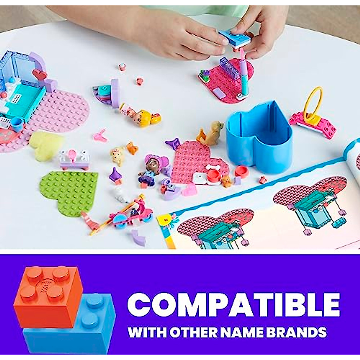 MEGA Barbie Color Reveal Building Toy Playset For Kids, Train N Wash Pets With 152 Pieces, 15 Surprises, Accessories and 6 Pets