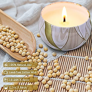 Scented Candles Gift Set, 6 Packs Aromatherapy Candle, 120H Burning Time,Stress Relief & Valentines Day Gifts for Women, Ideal Gifts for Women Birthday, Mother's Day, Thanksgiving, Christmas