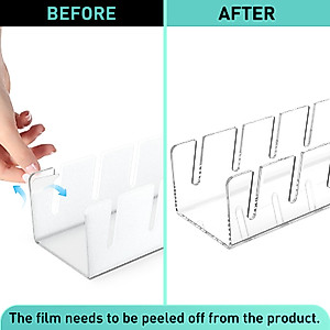 SPACEKEEPER Hat Stand for Baseball Caps, 2 Pack Hat Holder Organizer No Install Acrylic Hat Racks Display Storage for 14 Baseball Caps for Bedroom, Closet, Dresser, Clear