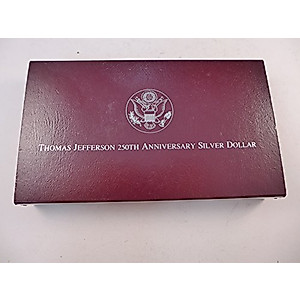 1993 Thomas Jefferson 250th Anniversary Silver Dollar Proof $1 Mint State US Mint