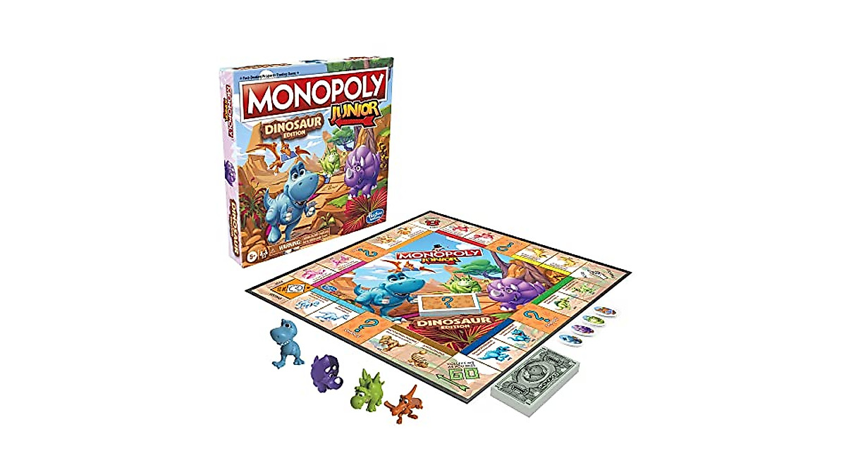 Monopoly Junior Dinosaur Edition Board Game for Kids