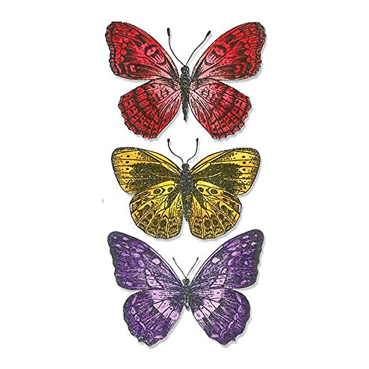 Sizzix Die Set , Flutter by Tim Holtz, 20 Pack, Multi Color, One Size Framelits, Multicolor