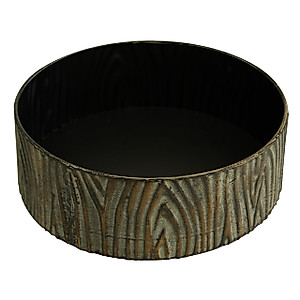 Deco 79 Metal Bird Living Room Decorative Jars Carved Decorative Container, Set of 2 Jar with Lid 7", 6"H, Bronze