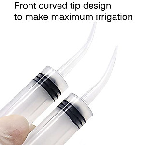 9 Pack 12ml/cc Dental Syringe with Curved Tip & Measurement Disposable Graduated Dental Irrigation Syringe for Oral Dental Care, Tonsil Stones Removing, Lab, Feed Small Pet (Curved-No Measurement)
