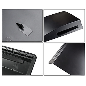 IQIKU PS5 Plates for Disc Edition, PS5 Cover, Hard Shock Resistant PS5 Shell (Black)