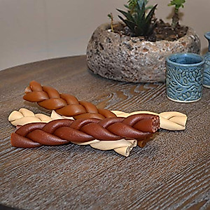 NutriChomps Dog Chews, 6-inch Braids, Easy to Digest, Rawhide-Free Dog Treats, Healthy, Real Chicken, Peanut Butter and Milk flavors, Pack of 4