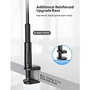 Tablet Stand Holder for Bed, Gooseneck Mount with Adjustable Flexible Arm Compatible with iPad Air Pro Mini, Samsung Tab, Nintendo Switch Kindle Other 4.7"-12.9" Device