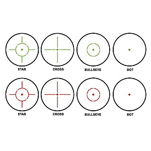 Barska AC12176 1x35 Red Dot Rifle Scope Illuminated Red/Green Multi Reticle with Mount, Matte Black