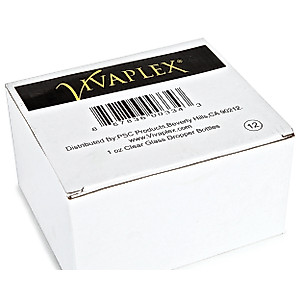 Vivaplex, 12, Clear, 1 oz Glass Bottles, with Glass Eye Droppers