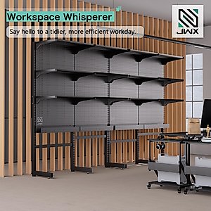 JWX Pegboard Storage Management Box with Storage Kit for JWX Standing Pegboard Unit, Ventilated and Breathable, Suitable for Storing outler Power, Cord Management