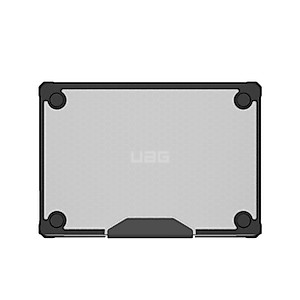 UAG Designed for MacBook Air 15" Case 2024 M3 A3114, 2023 M2 A2941 Plyo Ice/Black, Translucent Clear Rugged Tactile Grip Laptop Protective Cover by URBAN ARMOR GEAR
