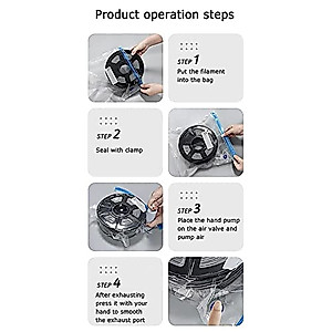 3D Printer Filament Storage Bag PLA ABS TPU Filament Vacuum Bag Filament Dryer Keep Dry Avoid Consumable Moisture for 3D Printer Parts - 10 Bags and 1 Hand Pump