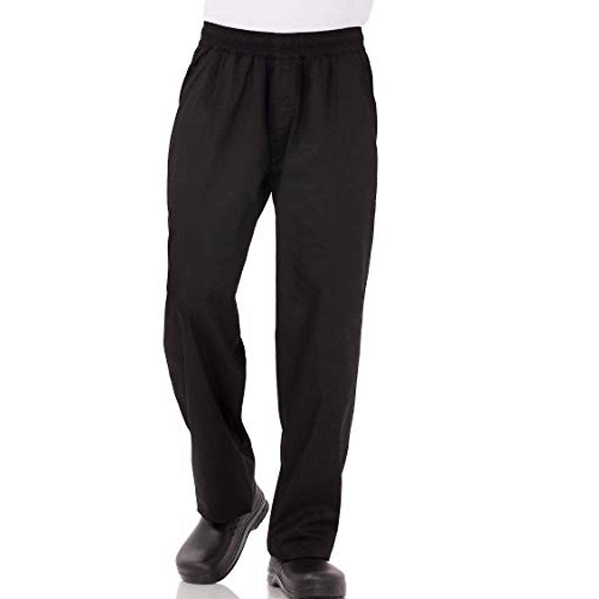 Chef Works Men's Essential Baggy Chef Pants, Black, Large