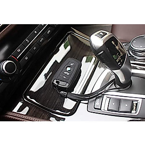 Velsman Compatible with BMW Trapezoid Style Key FOB - 3 Buttons Silicone Case Cover Protector Holder and Wrist Strap (Black)