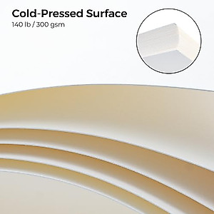 Funto Watercolor Paper Pads, 9x12, 140lb/300gsm, 30 Sheets Each, Cold Pressed, Acid-Free Heavyweight Art Paper for Painting, Drawing