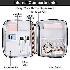 Large Bible Cover for Men, Grathia Bible Case Bible Carrying Case Bible Book Cover Bible Bag with Handle, Zipper and Pockets Bible Organizer for Women, Men, Boys, Girls, Kids