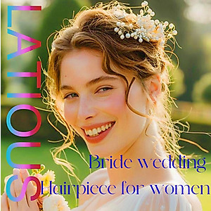 Latious Silver Bride Wedding Hair Comb Rhinestone Flower Hair Pieces Bridal Hair Accessories for Women and Girls (A-Silver)