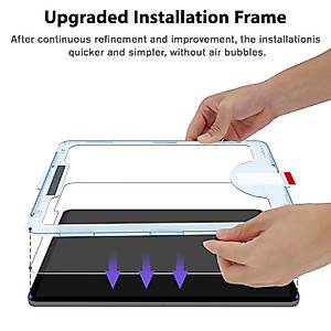 KCT Paperfeel Glass Screen Protector Compatible with iPad 9th Generation/iPad 8th Generation/iPad 7th Generation (iPad 10.2 Inch), Auto-Alignment Tool, Tempered Glass, EZ Kit