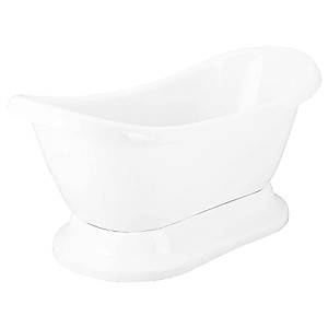 Signature Hardware 946173-69 Rosalind 69" Acrylic Soaking Pedestal Freestanding Tub with Pre-Drilled Overflow Hole