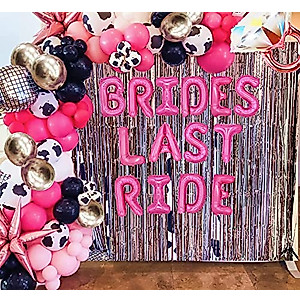 JeVenis Brides Last Ride Balloons Brides Last Rodeo Decoration Nashville Bachelorette Party Decorations Disco Cowgirl Bachelorette Decoration Lets Go Girls Decoration