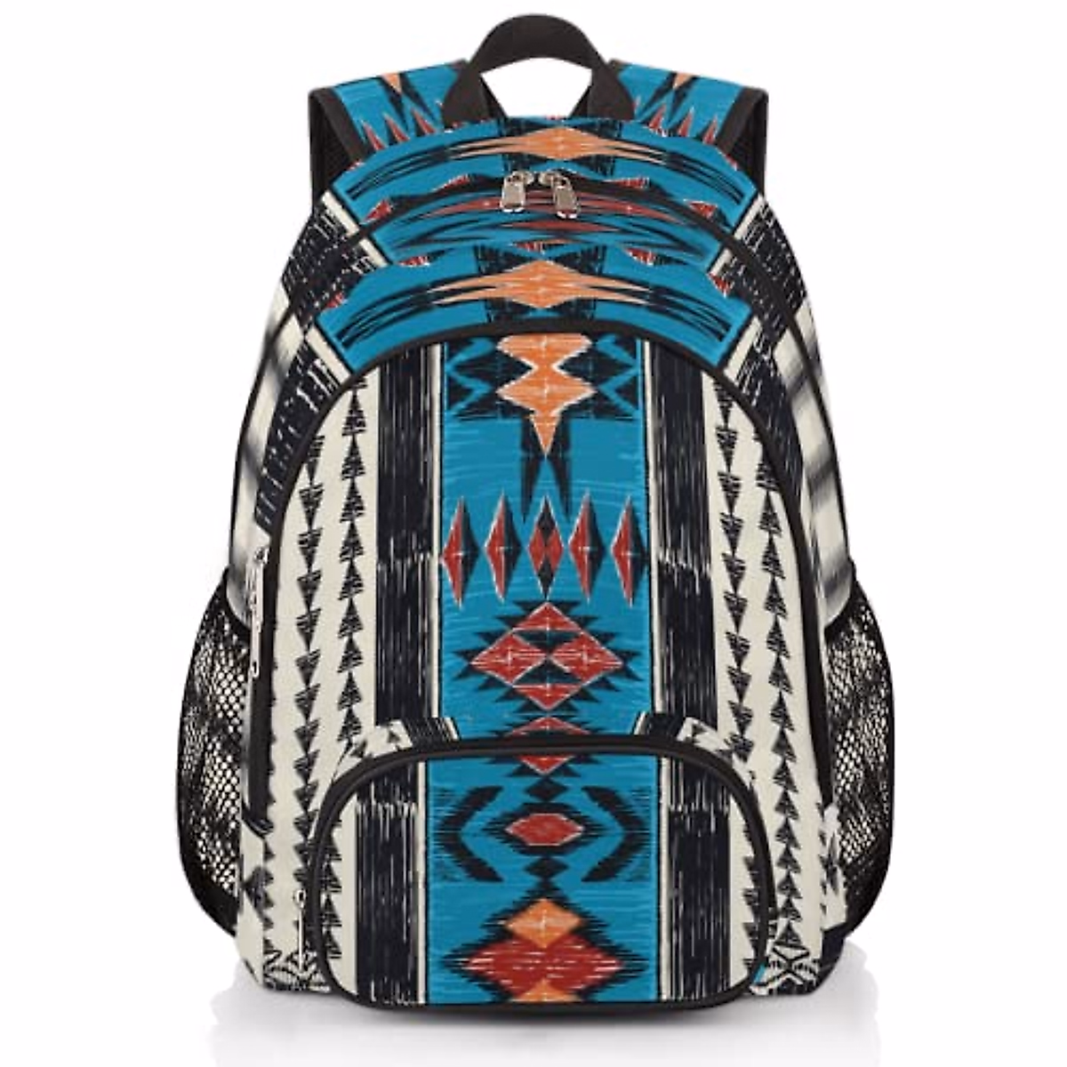 Pardick Ethnic Aztec School Backpacks for Girls Boys Teens Students - Aztec Print College Schoolbag Book Bag - Water Resistant Travel Backpacks for Women Men