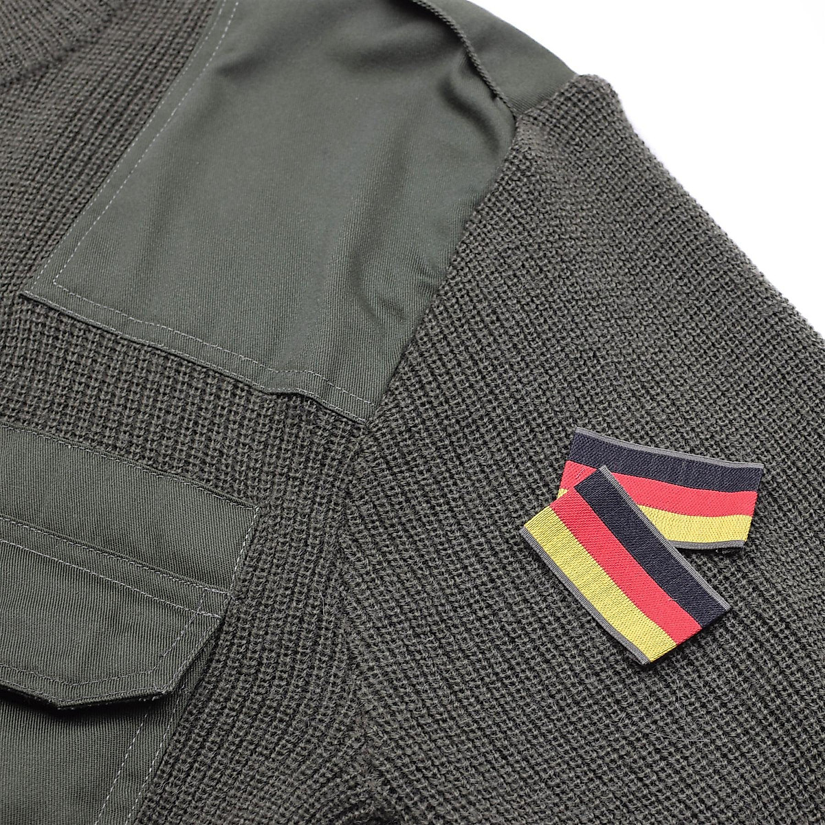 German Army Style Miltec Pullover OD Commando Jersey Olive Green Sweater Wool Blend Large