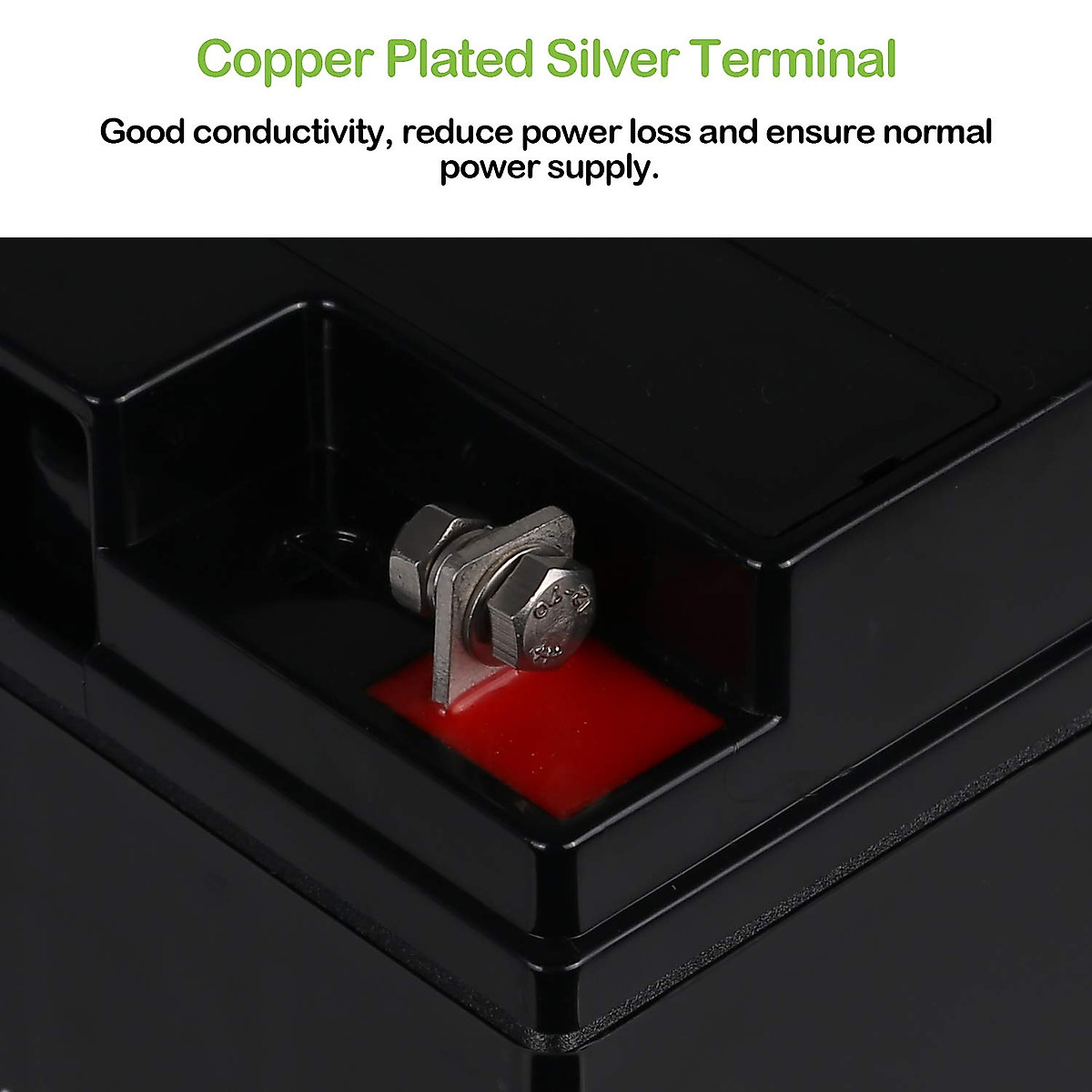 WEIZE 12V 18AH Battery with Nut and Bolt (NB) Terminal, Sealed Lead Acid Rechargeable SLA AGM Batteries Replaces UB12180 FM12180 6fm18