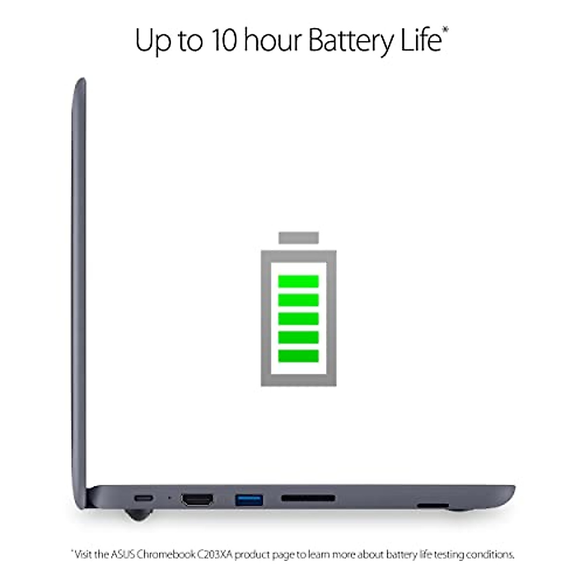 ASUS 2022 Newest Chromebook Laptop, 11.6 inch HD Display, MediaTek Quad-Core Processor, 4GB RAM, 32GB eMMC, 256GB MicroSD Card, 180 Degree, Dark Grey, Education, Chrome OS, Bundle with JAWFOAL