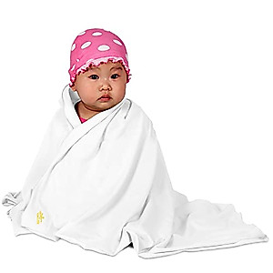 Nozone Baby Blanket, Sun Protective, Soft Rayon from Bamboo, UPF 50+ in White