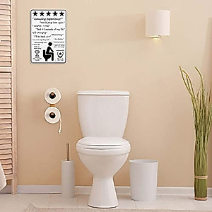 CrazySign Funny Bathroom Poop Here Sign Bathroom Wall Decor 8 x 12 Inch - Good Humor For Bathroom User (208)