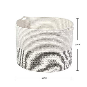 Goodpick XXXL Large Cotton Rope Basket Laundry Basket Baby Nursery Storage Bin (Set of 2)