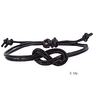 Simple Style Varieties of Irish Love Knot Leather Bracelet Romantic Gift for People (Style 2)