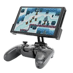 Fixture S2 Ultra Bundle Gaming Console Monitor Mount and Game Controller Compatible with Nintendo Switch OLED, Adjustable Video Game Holder Stand Clip, Includes Carrying Case