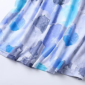 ENJOYNIGHT Womens Short Sleeve Nightgown Tie Dye Nightshirt Nursing Sleepshirts Breastfeeding Sleep Dress(White Color,X-Large)