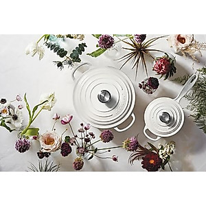 Le Creuset Enameled Cast Iron Signature Saucepan, 1.75 qt., White