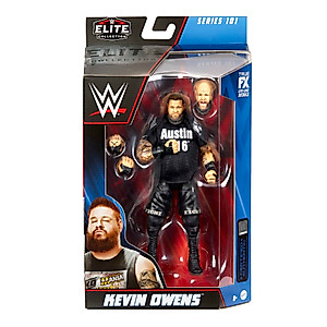 Mattel WWE Kevin Owens Elite Collection Action Figure, Deluxe Articulation & Life-like Detail with Iconic Accessories, 6-inch